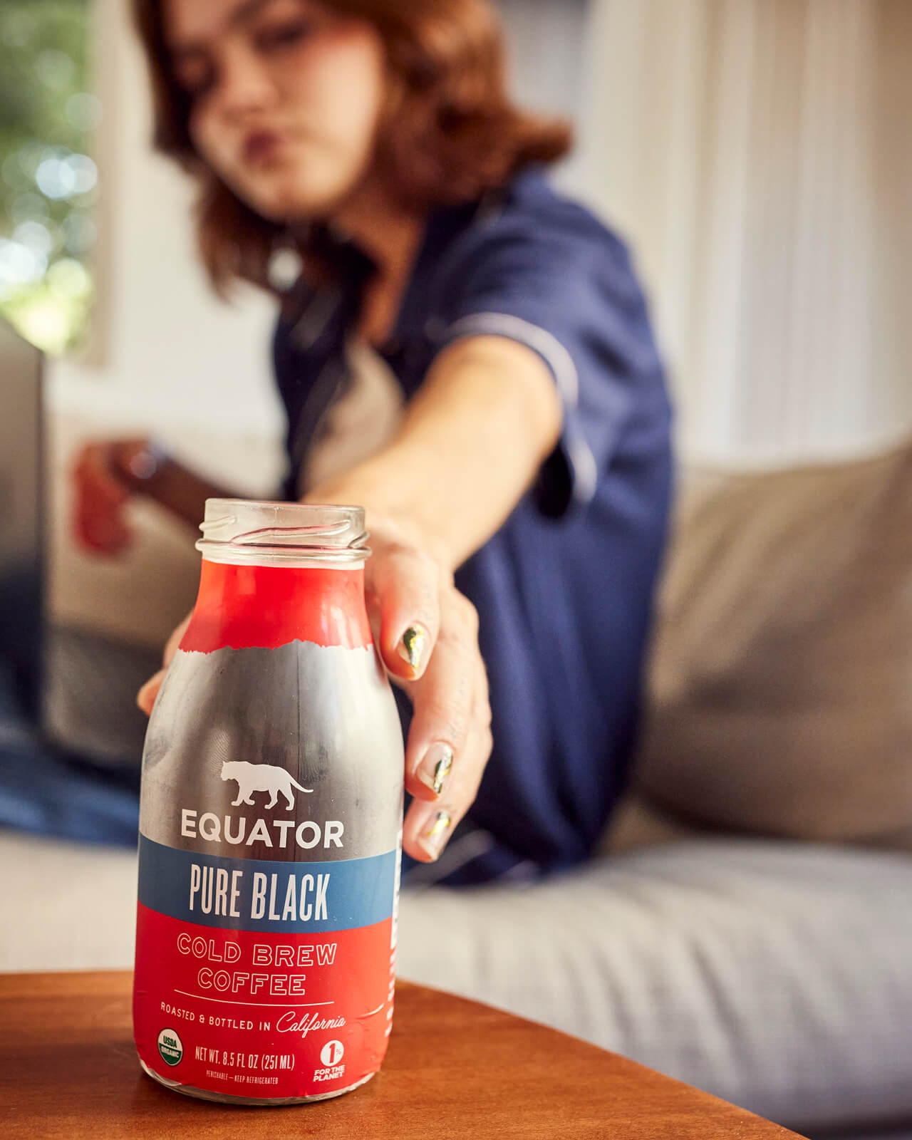 Pure Black Organic Cold Brew | 8.5oz Bottle | Equator Coffees