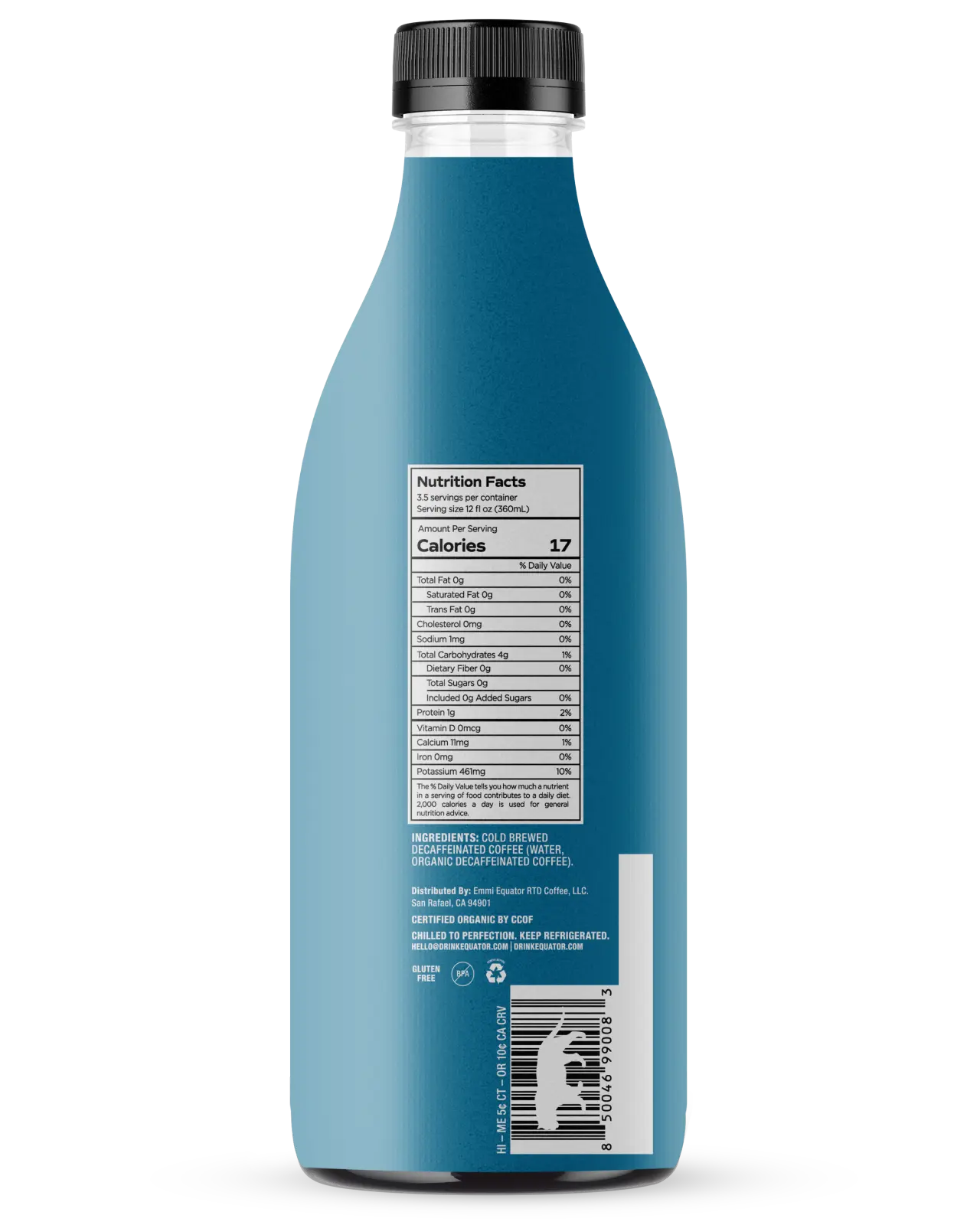 Simply Decaf Organic Cold Brew | 42oz Bottle | Equator Coffees